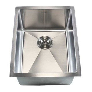 16-gauge Stainless Steel Single-bowl (15-millimeter Radius) 16-inch ...