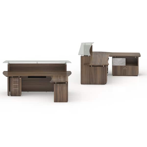 Mayline Sterling Series 96-inch Reception Desk with (1) Box/Box/File ...