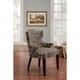 Brittania Chair Brown Gray Damask Armchair - Bed Bath & Beyond - 12355389