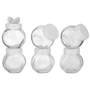 Euro-Ware 6-piece Clear Spice Glass Jars with Lids - Bed Bath & Beyond ...