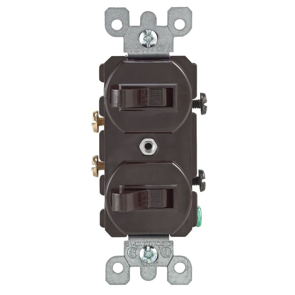 Leviton S00-05224-02S Brown Commercial Grade AC Quiet Duplex Combo ...