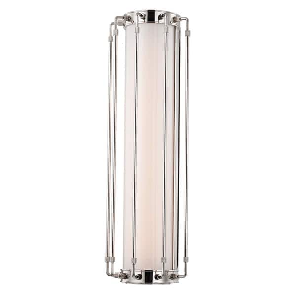 Hudson Valley Hyde Park LED Polished Nickel 24-inch Wall Sconce - Bed ...