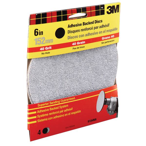 3M 9184DC-NA 6" Coarse Adhesive Backed Discs - Bed Bath & Beyond - 12378436