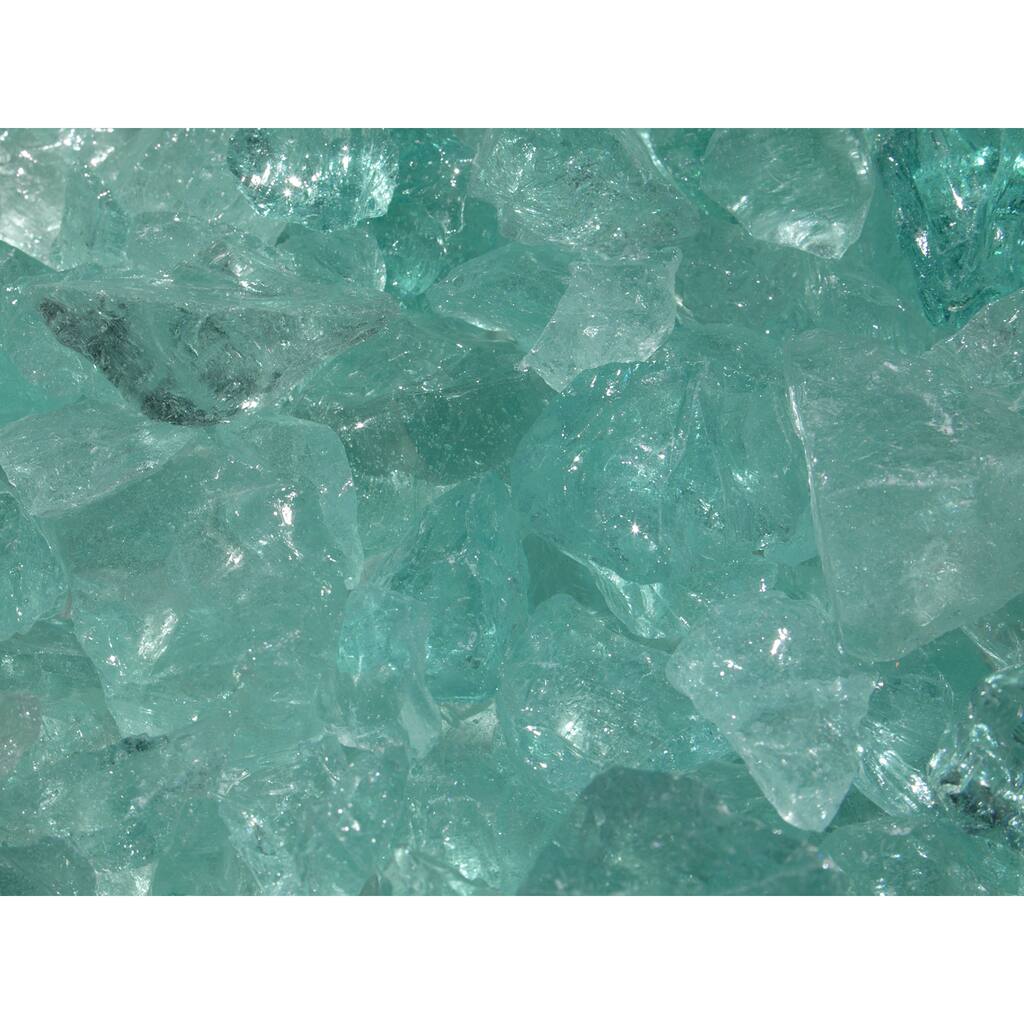 Exotic Pebbles & Aggregates EG10-L07 10-pound Aqua Glass Pebbles ...