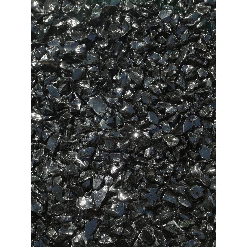 Exotic Pebbles & Aggregates EG02-L02S 2-pound Black Glass Pebbles ...