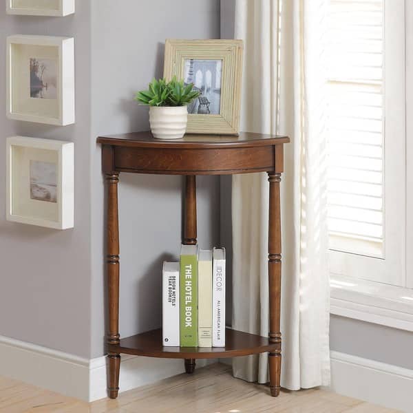 Corrine Dark Cherry Corner Table - Bed Bath & Beyond - 12384053