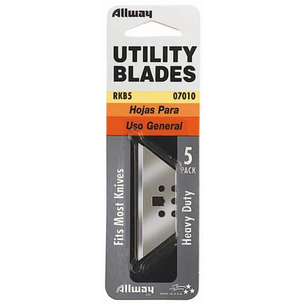 Allway Tools RKB5 5-count 3 Notch Utility Knife Blades - Bed Bath ...