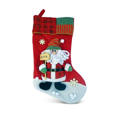 Santa Classic Stocking - Overstock - 12385987