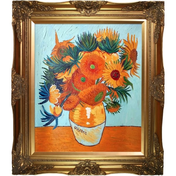 La Pastiche Original 'Sunflower Collage' Hand Painted Oil Reproduction ...