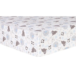 Trend Lab Igloo Friends Multicolored Cotton Flannel Deluxe Fitted Crib ...