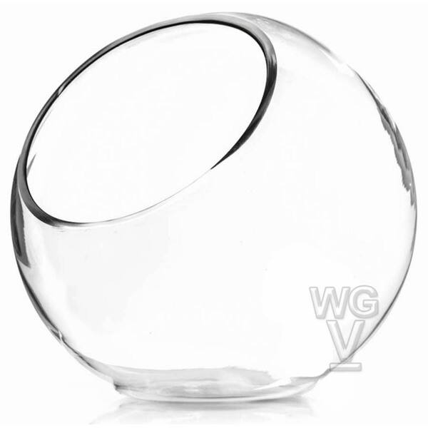 10-inch Clear Slant Bubble Bowl Vase - Bed Bath & Beyond - 12400886