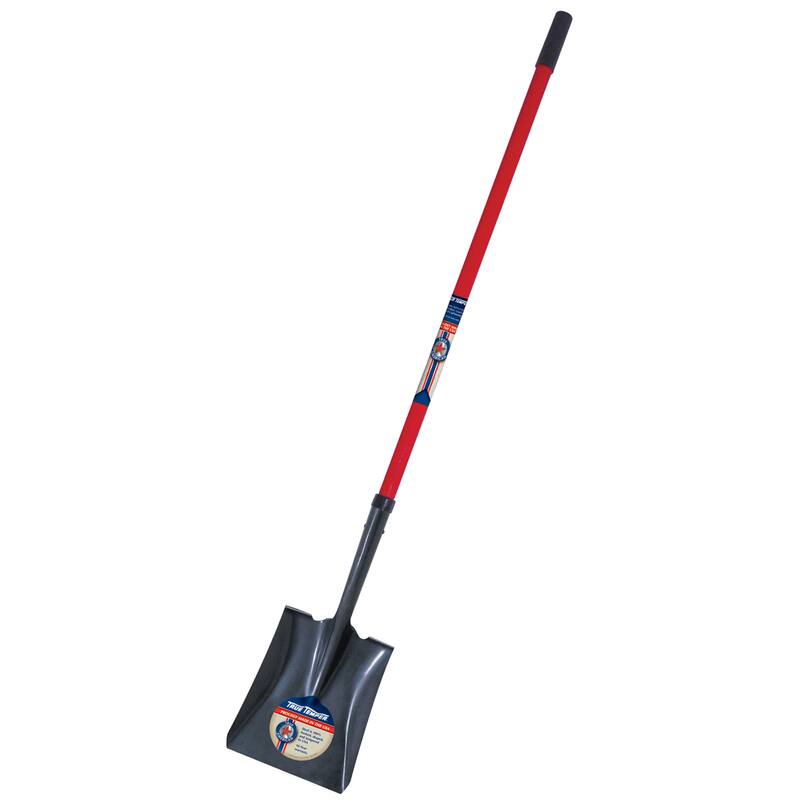 True Temper 1564900 Square Point True American Fiberglass Handle Shovel ...