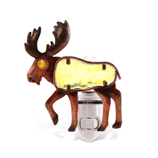 Puzzled Multicolor Metal/Glass Moose Night Light - Bed Bath & Beyond ...