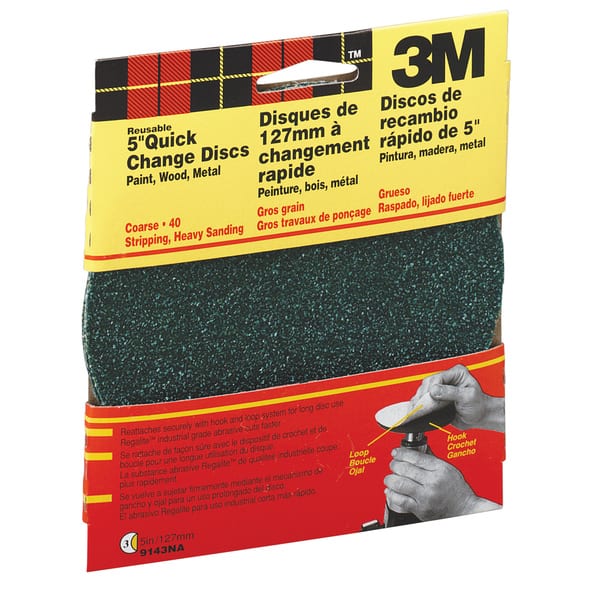 3M 9143W 5" Coarse Grit Quick Change Sanding Disk - Bed Bath & Beyond ...