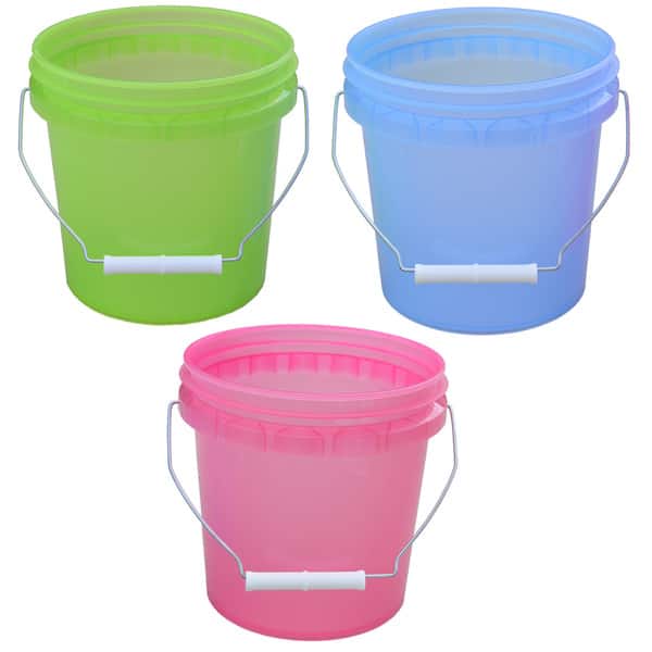 Encore 11128-201861 1 Gallon Plastic Translucent Pails - Bed Bath ...