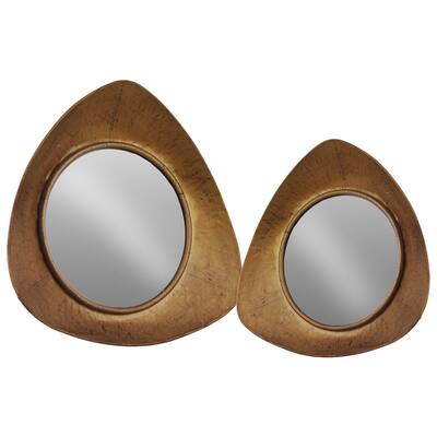 Concave Reuleaux Triangle Frame Set of Two Metallic Gold Finish Metal ...