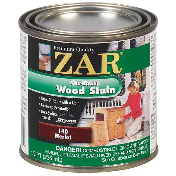 Zar 14006 1/2 Pint Merlot Zar Oil Based Wood Stain - Bed Bath & Beyond ...