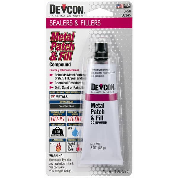 Devcon 50345 S-50 3.5 Oz Metal Patch & Fill Compound - Bed Bath ...