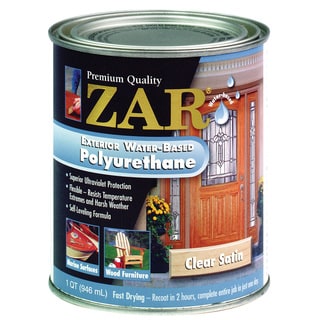 Zar 32712 1 Quart Clear Satin Zar Exterior Water Based Polyurethane ...