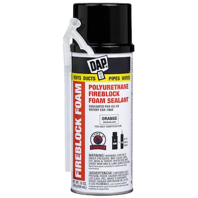 Dap 44242 12 Oz Orange Polyurethane Fireblock Foam Sealant - Overstock ...