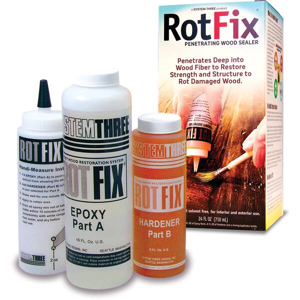 System Three 1500K40 1.5 Pint Brown Roto Fix Epoxy Wood Sealer - Bed ...