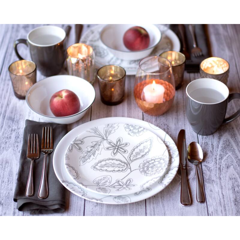 Corelle Vive 16-Piece Set, Reminisce - Overstock - 12439267