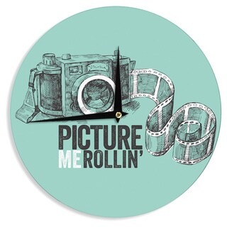 KESS InHouse KESS Original 'Picture Me Rollin' Mint Wall Clock - Bed ...