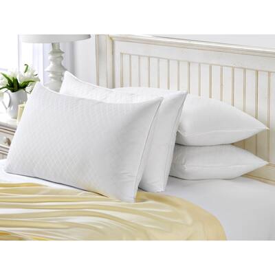Ella Jayne Exquisite Hotel Diamond Jacquard Memory Fiber Pillow (Set of 4) - Overstock - 12442115
