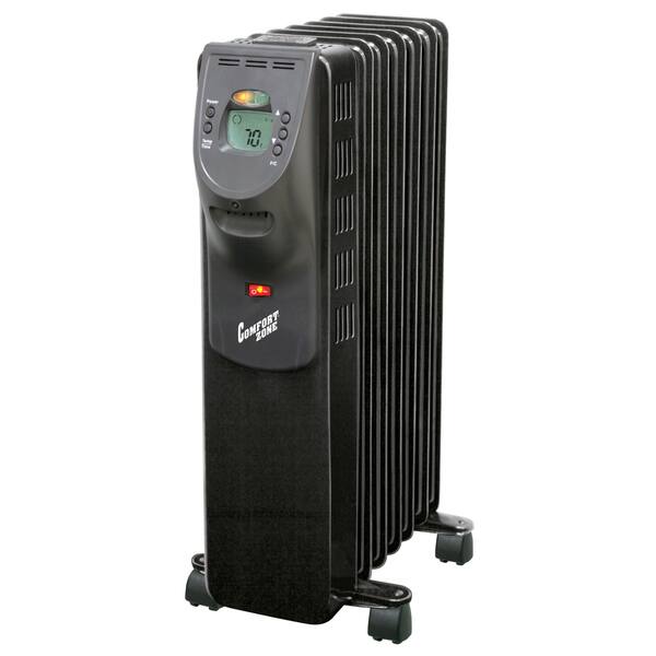 Comfort Zone CZ9009 1500 Watt Oil-Filled Digital Radiator Heater with ...