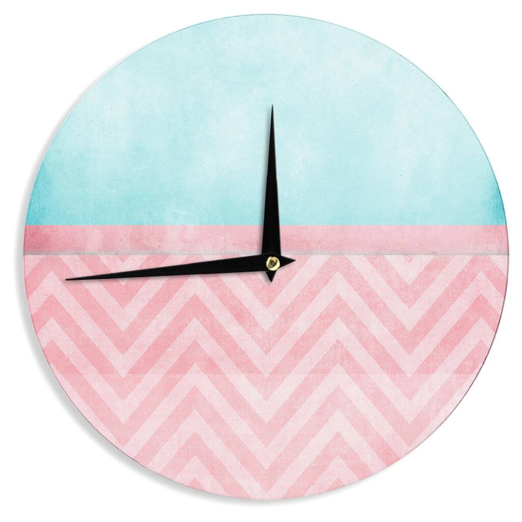 KESS InHouseIngrid Beddoes 'Light Chevron Pink & Turquoise' Blush Aqua ...
