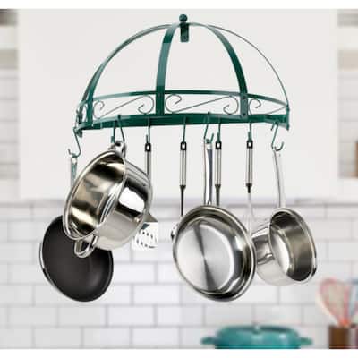 Kinetic GoGreen Classicor Wrought Iron Semi Circle Pot Rack - Overstock ...