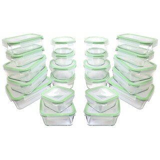 Kinetic GoGreen Glassworks 44-Piece Oven Safe Glass Food Storage ...