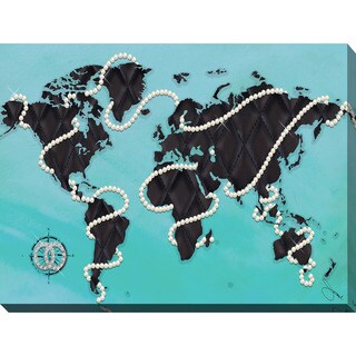 BY Jodi "Coco's World In Blue" Giclee Stretched Canvas Wall Art - Bed ...