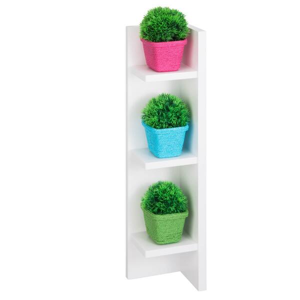 Honey Can Do Large Sectioned Wall Shelf, White - Bed Bath & Beyond ...