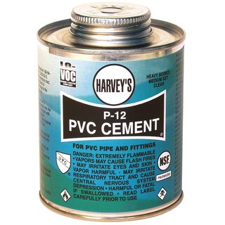 WM Harvey 018210-24 8 Oz P-12 Heavy Bodied Clear PVC Cement - Bed Bath ...