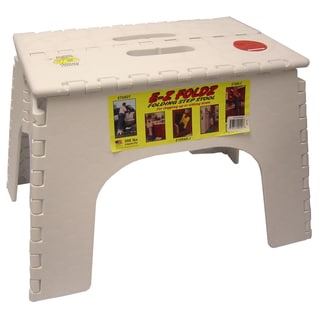 B&R Plastics 103-6WH 12" White EZ Folds Folding Step Stool - Bed Bath ...