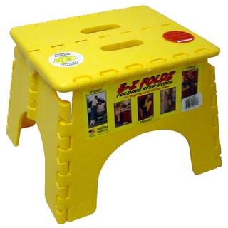 B&R Plastics 101-6Y 9" X 11.5" Yellow EZ Folds Folding Step Stool - Bed ...