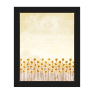 'Sun Follower Harvest' Black Framed Canvas Wall Art - Bed Bath & Beyond ...