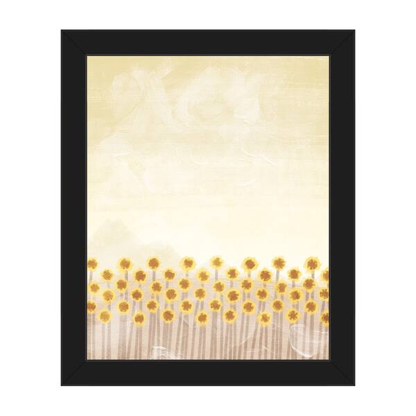 'Sun Follower Harvest' Black Framed Canvas Wall Art - Bed Bath & Beyond ...