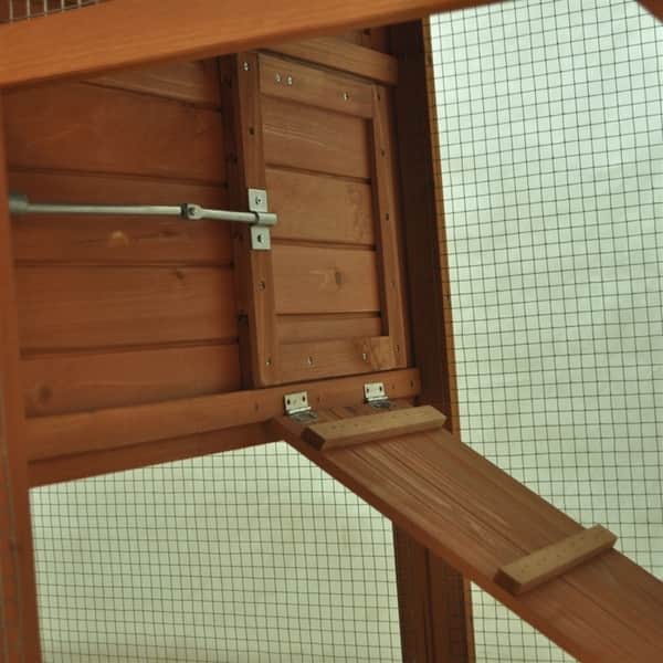 Pawhut Backyard Slant Roof Wooden Hen House Chicken Coop - Bed Bath ...