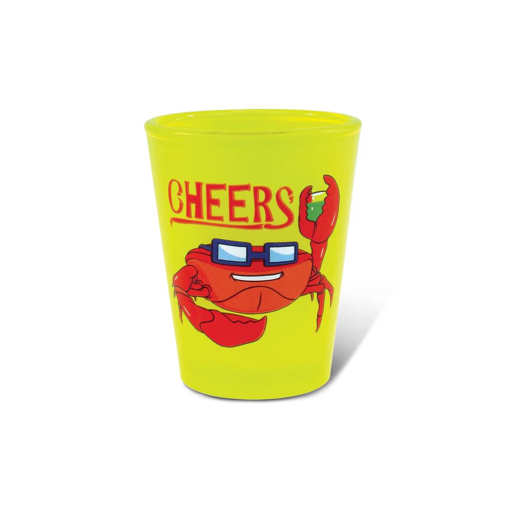 Puzzled Yellow Neon Crab Shot Glass - Overstock - 12505980