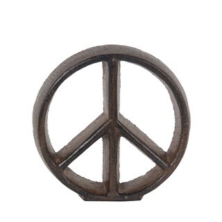 Privilege Rust Brown Peace Sign Figurine - Bed Bath & Beyond - 12508466