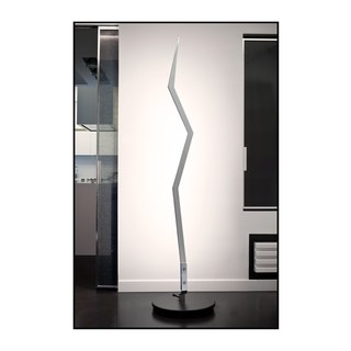 Contempo Lights Crackle Stainless Steel 63-inch LED Dimmable Floor Lamp ...