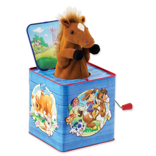 Schylling Poppin Multicolored Plush Pony Jack In Box Toy - Free ...