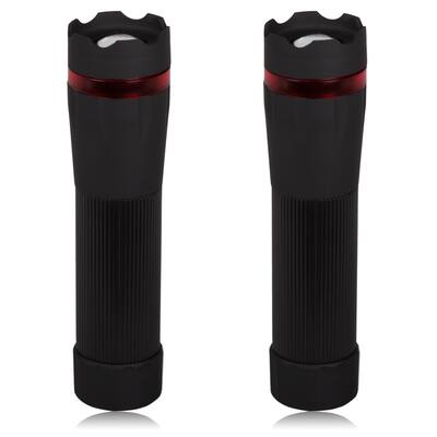 Maxxima Black Platic LED Flashlight with Adjustable Beam (Pack of 2 ...