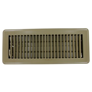 American Metal Products 413B4X10 4" X 10" Brown Steel Floor Register ...