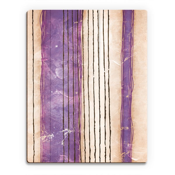 Stringboard Grape-colored Wood Wall Art - Bed Bath & Beyond - 12545749