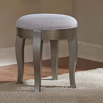 Kensington Antique Silver Stool - 18"H x 16"W x 16"D - Overstock - 12546578