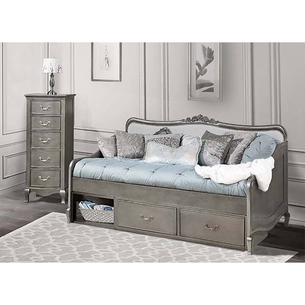 Kensington Elizabeth Antique Silver Twin-size Daybed with Storage ...