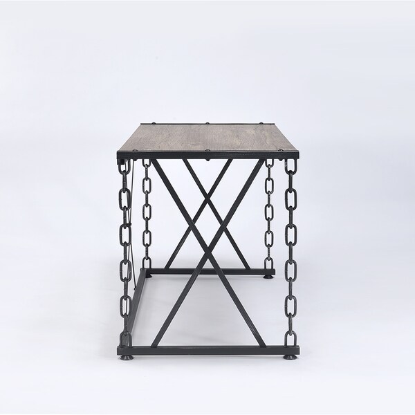 Carbon Loft Kehlmann Rustic Oak and Antique Black Desk